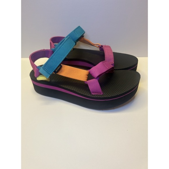 Teva | Shoes | Teva Universal Retro Multicolor Flatform Platform Womens ...